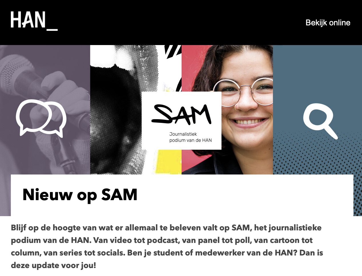 Inschrijven Nieuwsbrief - SAM by HAN